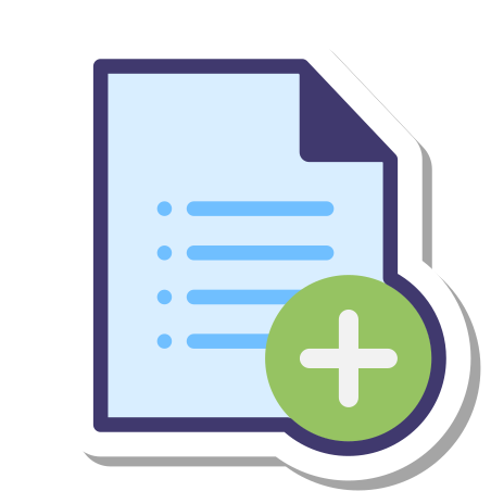 Add List icon in Stickers Style