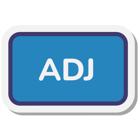 Adjective icon in Stickers Style