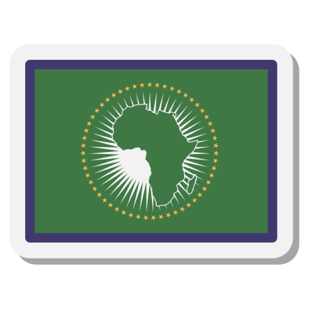 African Union icon in Stickers Style