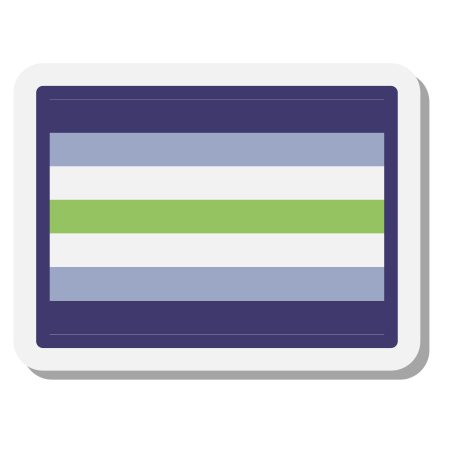Agender Flag icon in Stickers Style