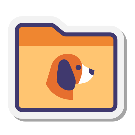 Animal Folder icon in Stickers Style