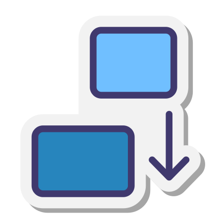 Append Clip icon in Stickers Style