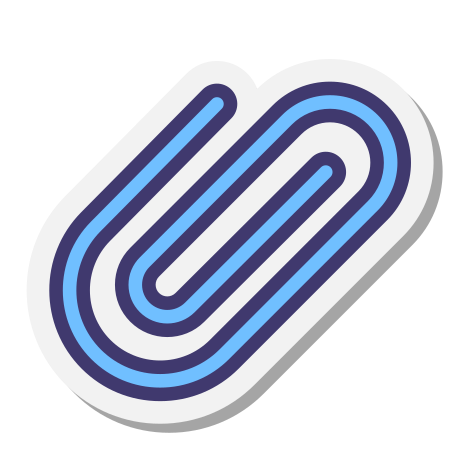 Attach icon in Stickers Style