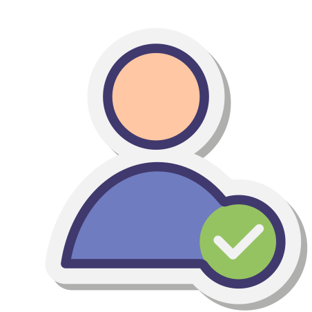 Attendance icon in Stickers Style