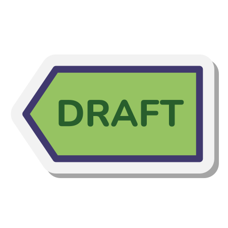 Draft icon in Stickers Style