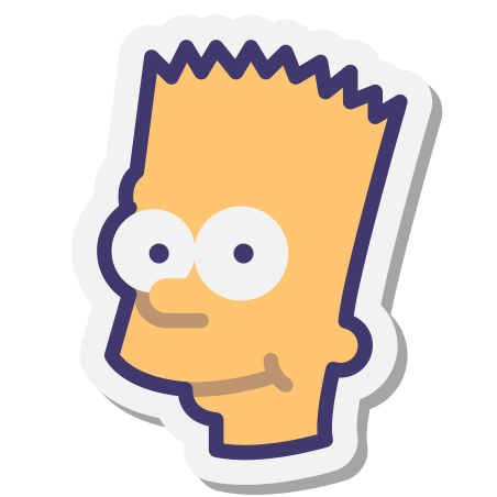 Bart Simpson icon in Stickers Style