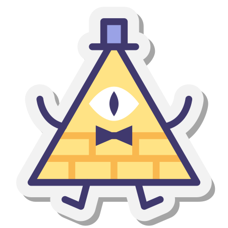 Bill Cipher icon in Stickers Style