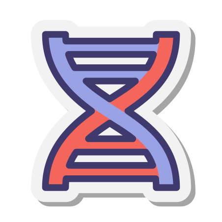 Biotech icon in Stickers Style