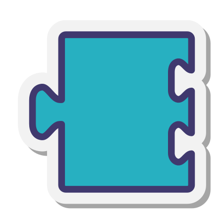 Blockly Turquoise icon in Stickers Style