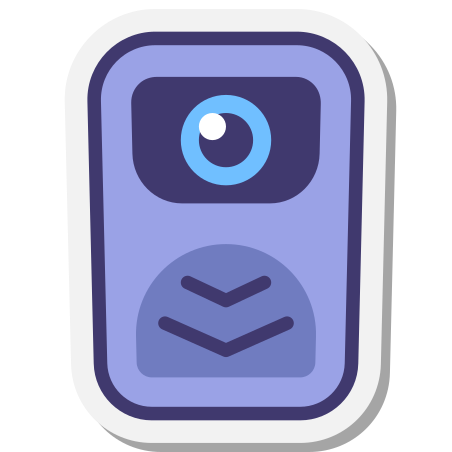 Body Camera icon in Stickers Style