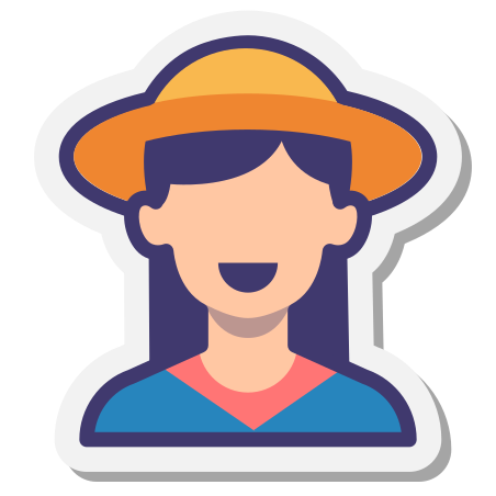 Bolivian Girl icon in Stickers Style