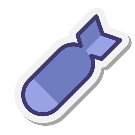Atomic Bomb icon in Stickers Style