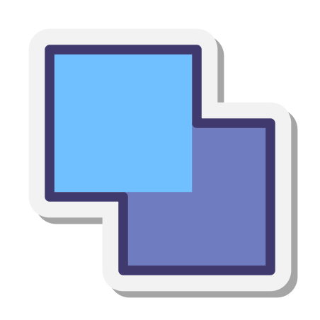 Bring Forward icon in Stickers Style