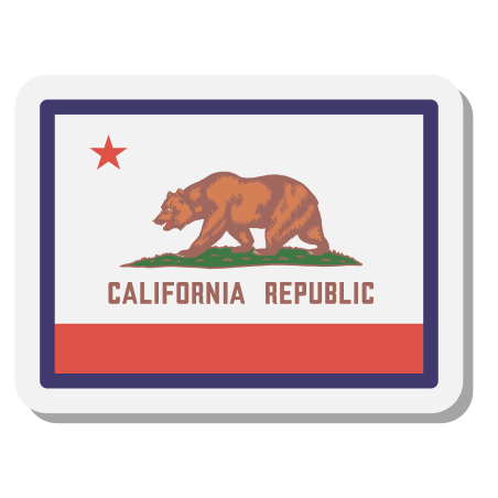 California Flag icon in Stickers Style