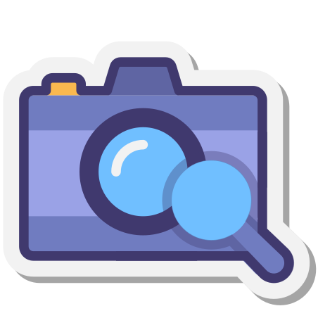 Camera Identification icon in Stickers Style