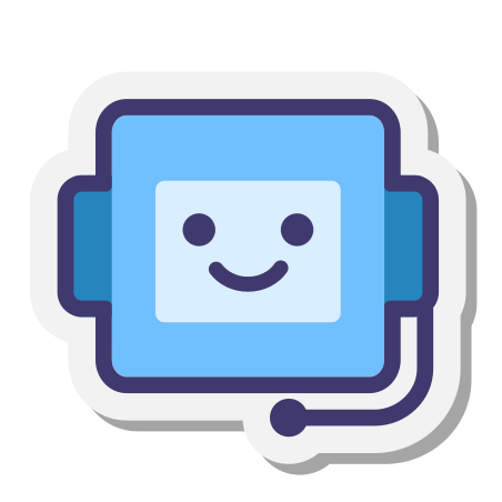 Chatbot icon in Stickers Style