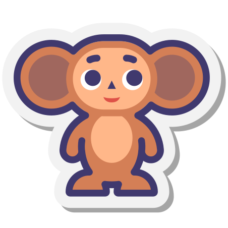 Cheburashka icon in Stickers Style