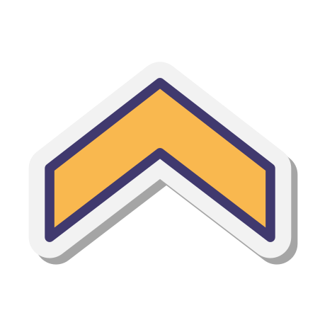 Chevron Up icon in Stickers Style