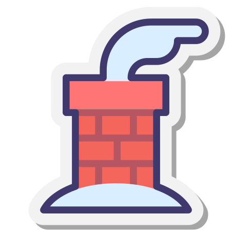 Chimney icon in Stickers Style