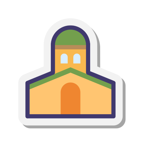 City Hall icon in Stickers Style