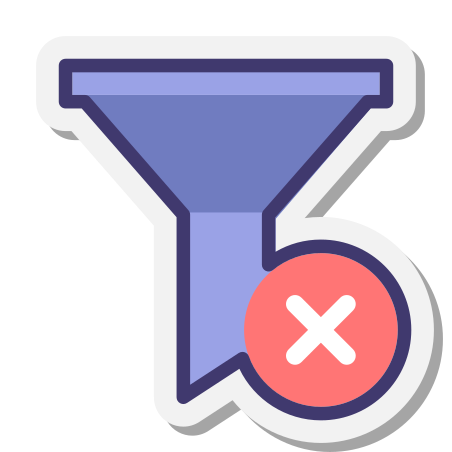 Clear Filters icon in Stickers Style