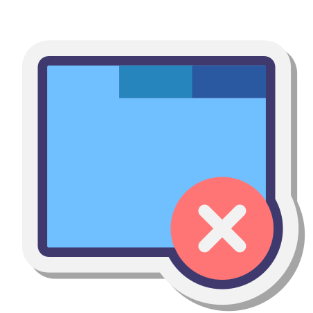 Close All Tabs icon in Stickers Style