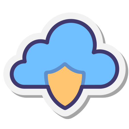 Cloud Firewall icon in Stickers Style