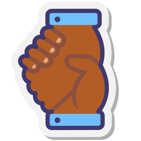 Connectivity And Help Skin Type 3 icon in Stickers Style
