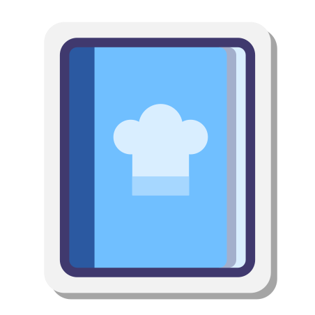 Cookbook icon in Stickers Style
