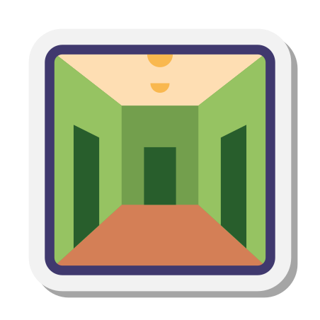 Corridor icon in Stickers Style