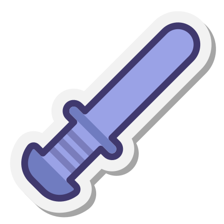 Cosh Weapon icon in Stickers Style