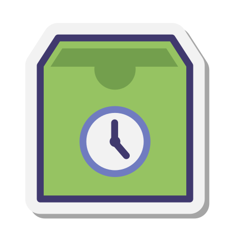 Data Pending icon in Stickers Style