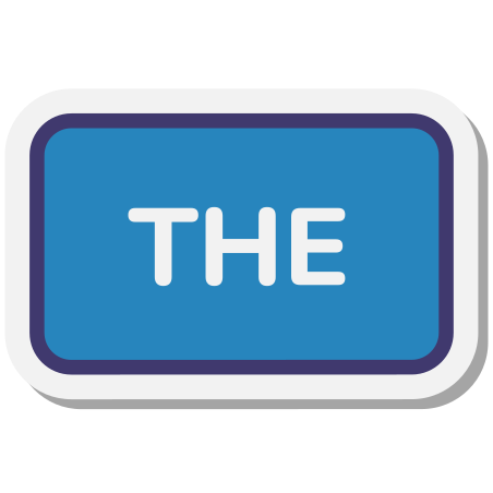 Definite Article icon in Stickers Style