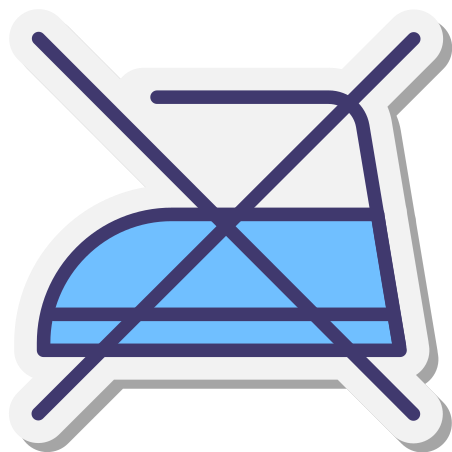 Do Not Iron icon in Stickers Style