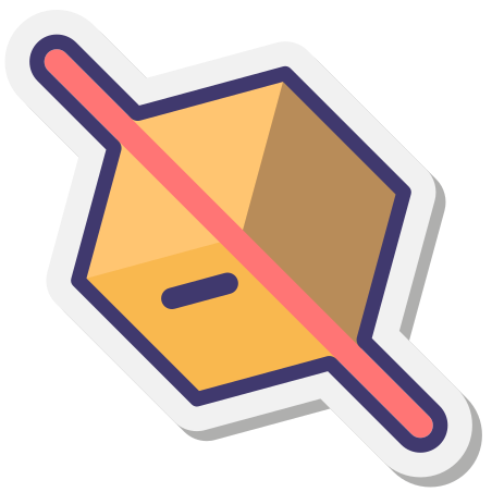 Do Not Tilt icon in Stickers Style
