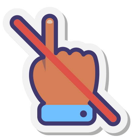 Do Not Touch Skin Type 2 icon in Stickers Style