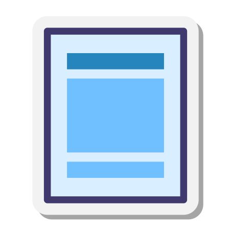 Document Header icon in Stickers Style
