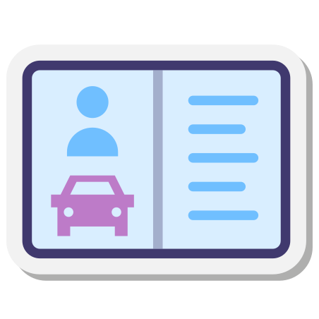 Driver License icon in Stickers Style