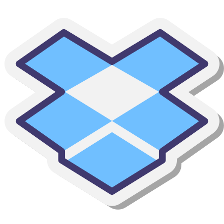 Dropbox icon in Stickers Style