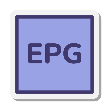 EPG icon in Stickers Style