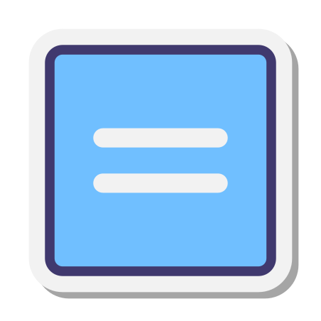 Equals icon in Stickers Style