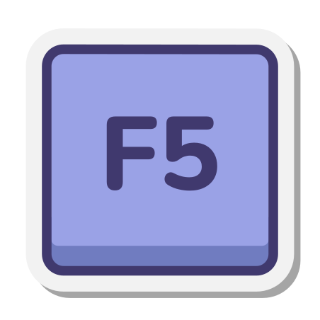 F5 Key icon in Stickers Style