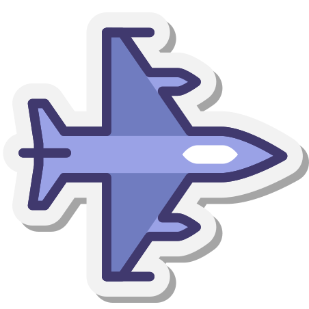 Fighter Jet icon in Stickers Style