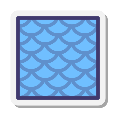 Fish Scales Pattern icon in Stickers Style
