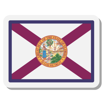 Florida Flag icon in Stickers Style