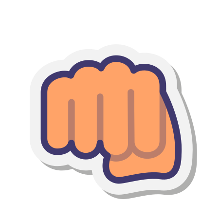Forward Punch Skin Type 1 icon in Stickers Style