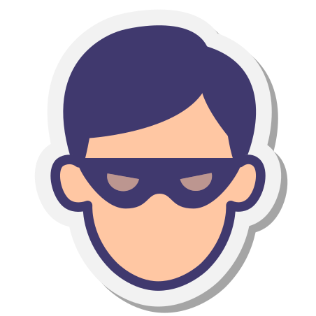 Fraud icon in Stickers Style