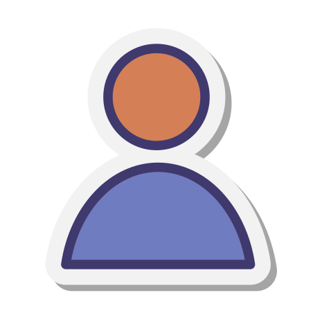 Gender Neutral User Skin Type 2 icon in Stickers Style