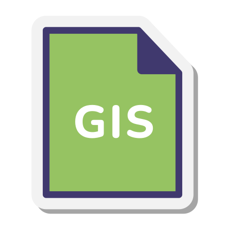 GIS icon in Stickers Style