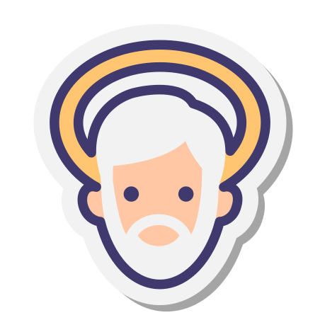 God icon in Stickers Style